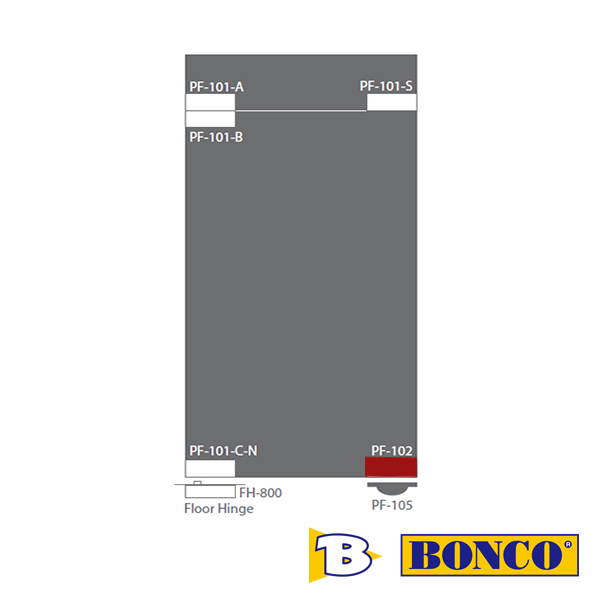 Patch Lock with Thumbturn cylinder Bonco PF102 S